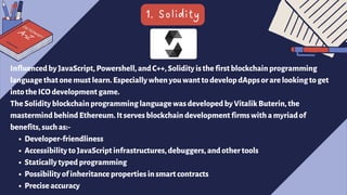 Top 15 Programming Languages for Blockchain app Development ...