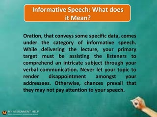 Informative Speech: What does it mean? | PPT