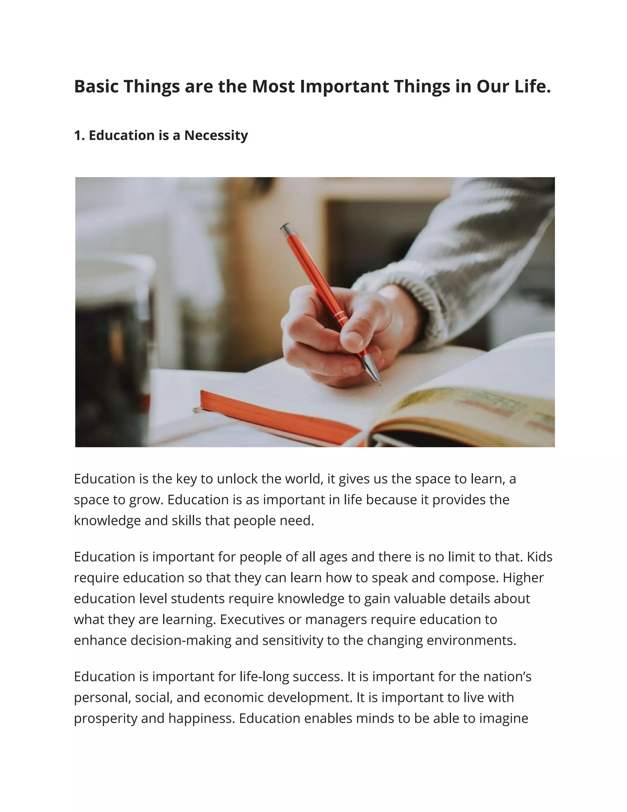 Top 19 most important things in life | PDF