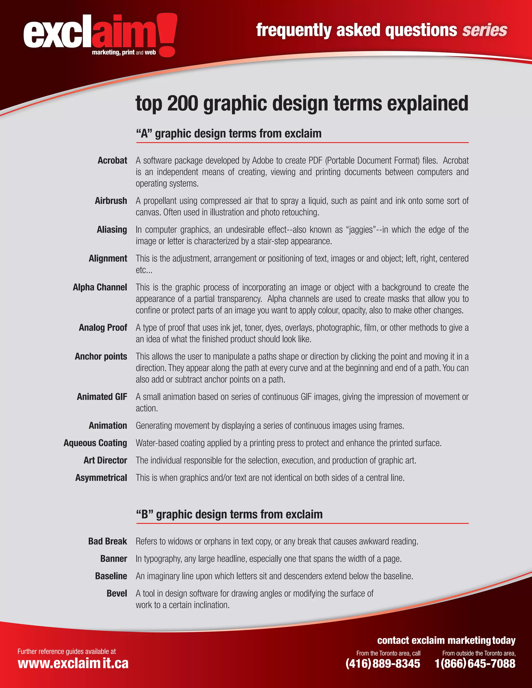FREE - Top 200 Graphic Design Terms Reference Guide | PDF