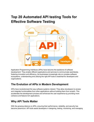 Top 20 Automated API testing Tools for Effective Software Testing.pdf