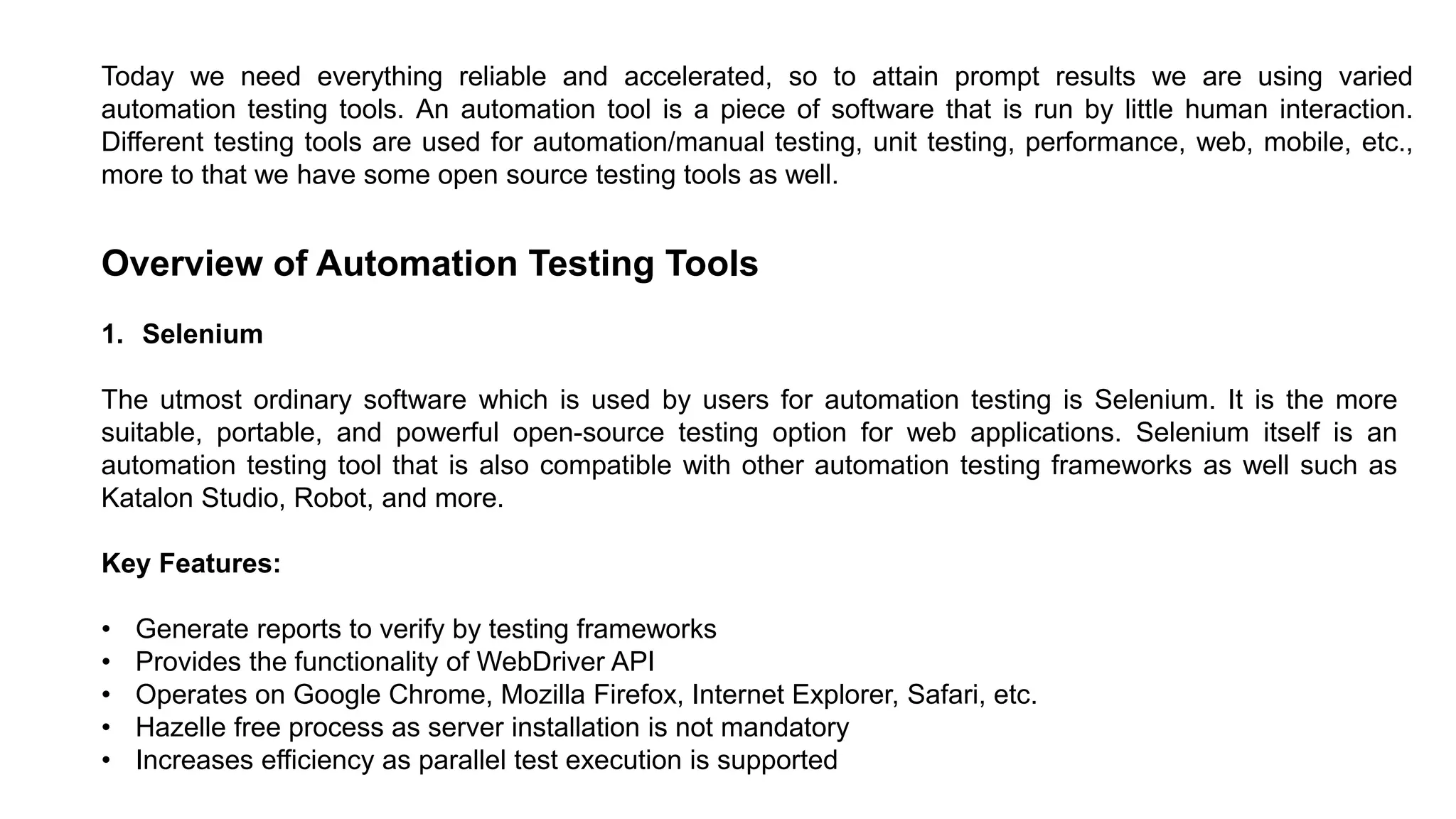 Top 20 Best Automation Testing Tools Ppt