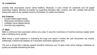 Top 20 best automation testing tools | PPT