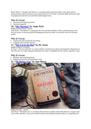 Top 20 Books for People Who Don’t Like to Read | PDF