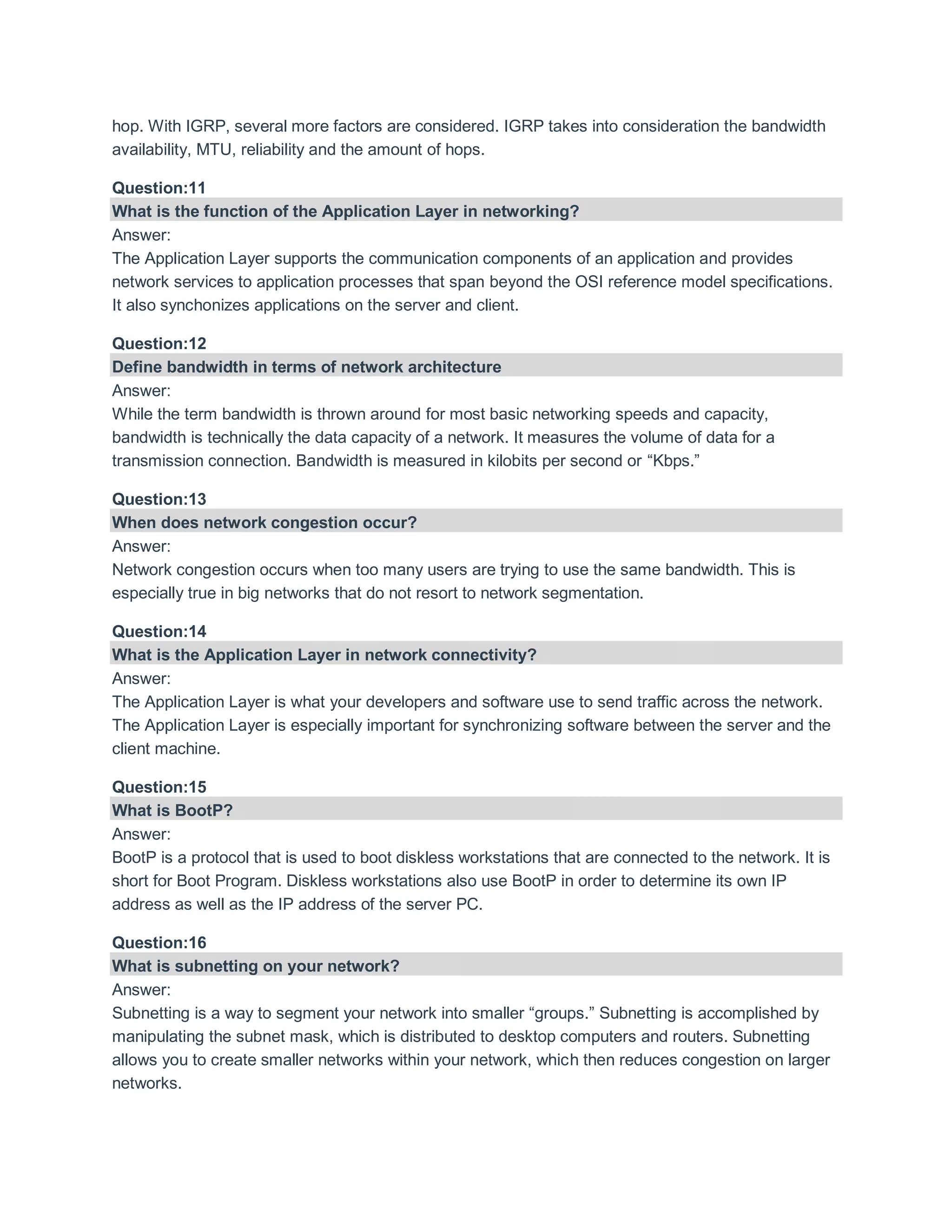 Top 20 ccna interview questions and answers pdf | PDF
