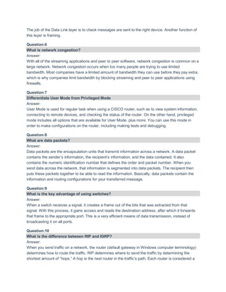 Top 20 ccna interview questions and answers pdf | PDF