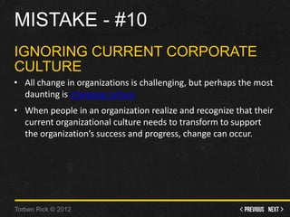 Top 20+ change management mistakes to avoid | PPTX