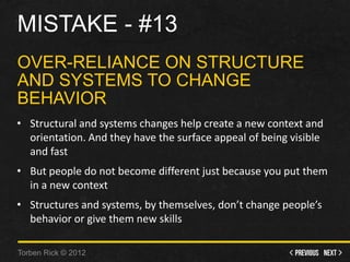 Top 20+ change management mistakes to avoid | PPTX