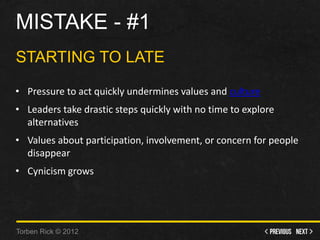 Top 20+ change management mistakes to avoid | PPTX