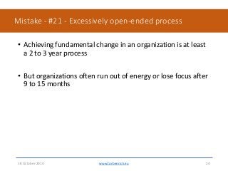 Top 20+ change management mistakes to avoid | PPTX