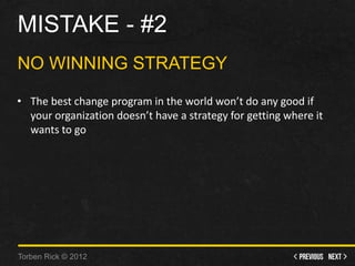 Top 20+ change management mistakes to avoid | PPTX