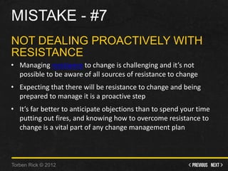 Top 20+ change management mistakes to avoid | PPTX