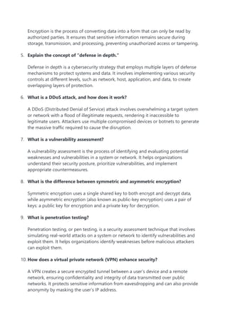 Top 20 cyber security interview questions and answers in 2023.pdf | Operating Systems | Computer ...