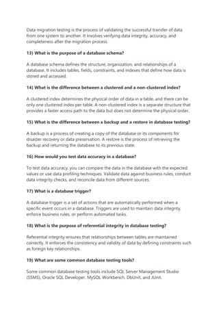 Top 20 Database Testing Interview Questions.pdf | Databases | Computer ...