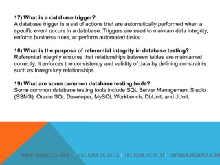 Top 20 Database Testing Interview Questions & Answers 2023.pptx