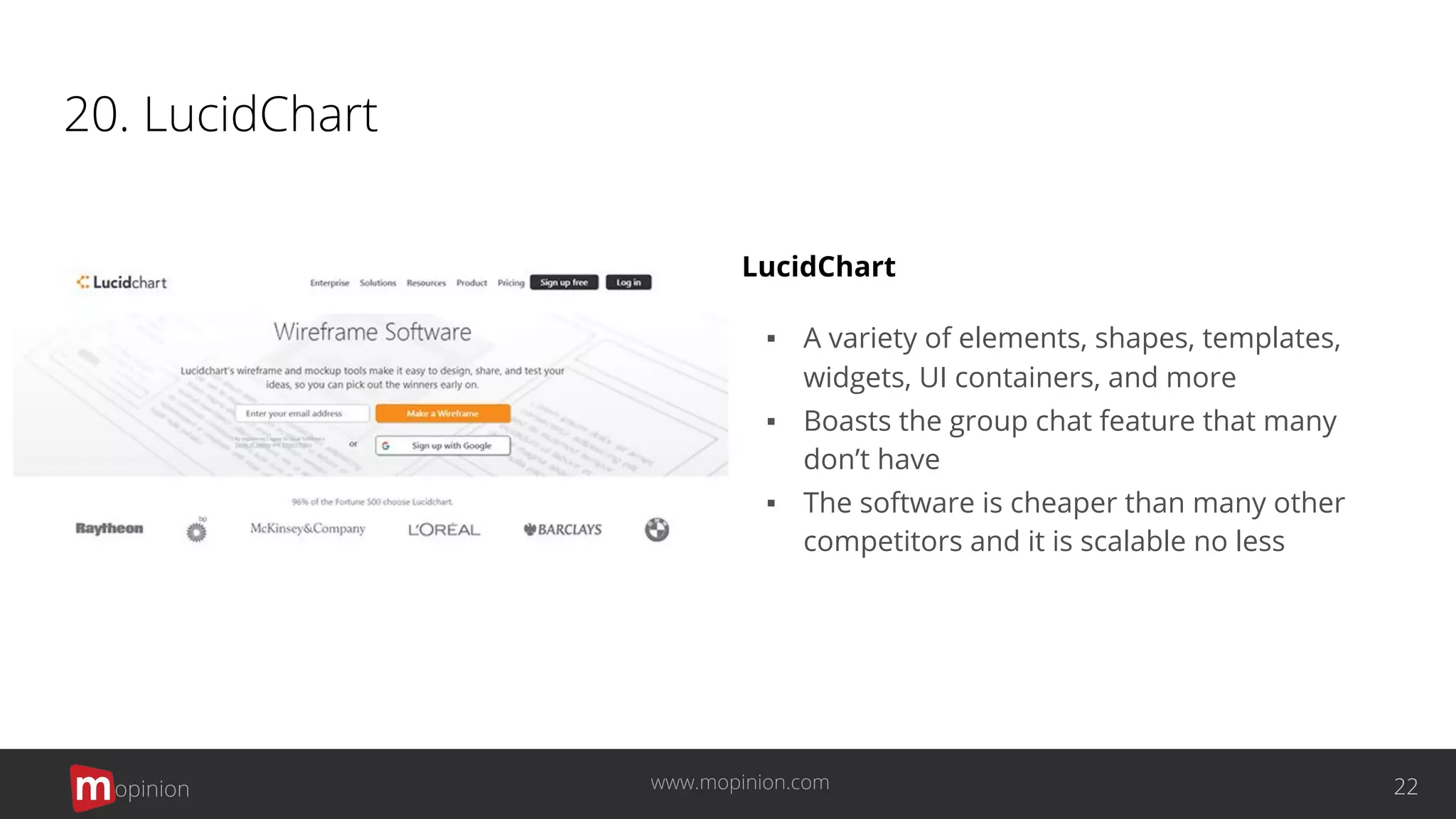 Top 20 Design & Wireframing Tools | PDF
