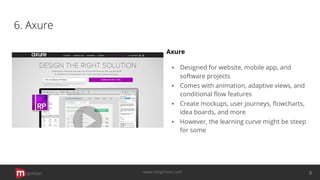 Top 20 Design & Wireframing Tools | PDF