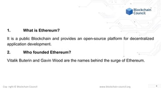 Top 20 Ethereum Interview Questions & Answers | PPTX