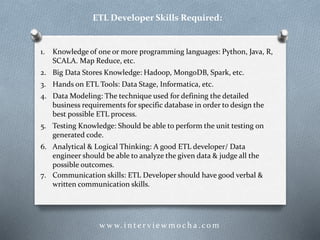 Proven ETL Developer Interview Questions to Assess and Hire ETL ...