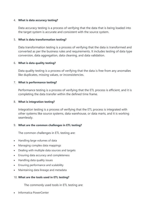 Top 20 Etl Testing Interview Questions Pdf