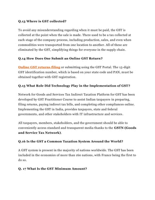 Top 20 GST Interview Questions and Answers in 2023 | Academy Tax4wealth ...