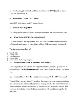 Top 20 GST Interview Questions and Answers in 2023 | Academy Tax4wealth ...
