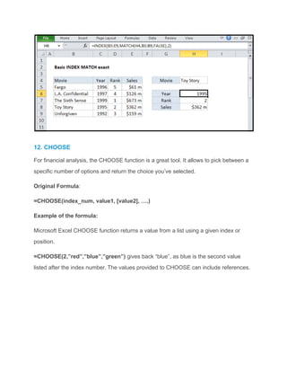 Top 20 microsoft excel formulas you must know | PDF