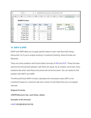 Top 20 microsoft excel formulas you must know | PDF
