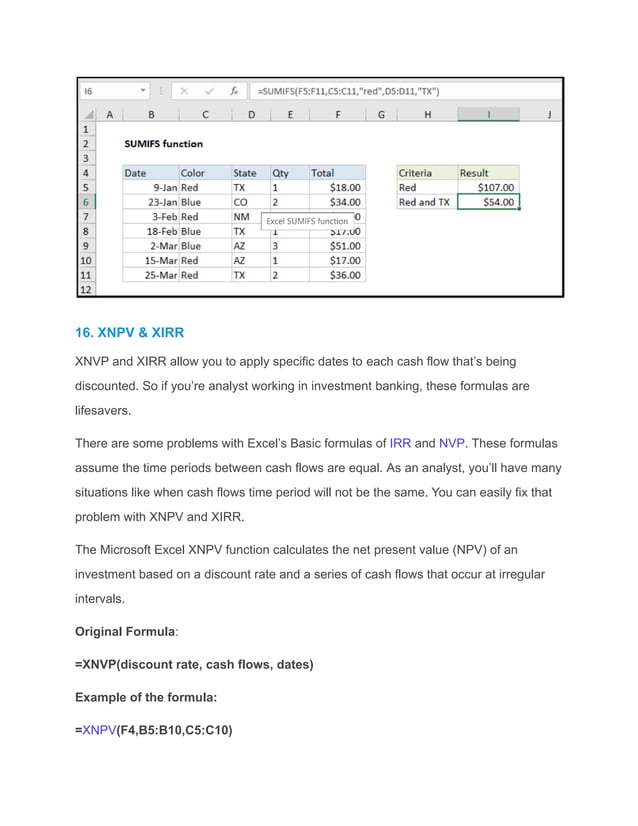 Top 20 microsoft excel formulas you must know | PDF
