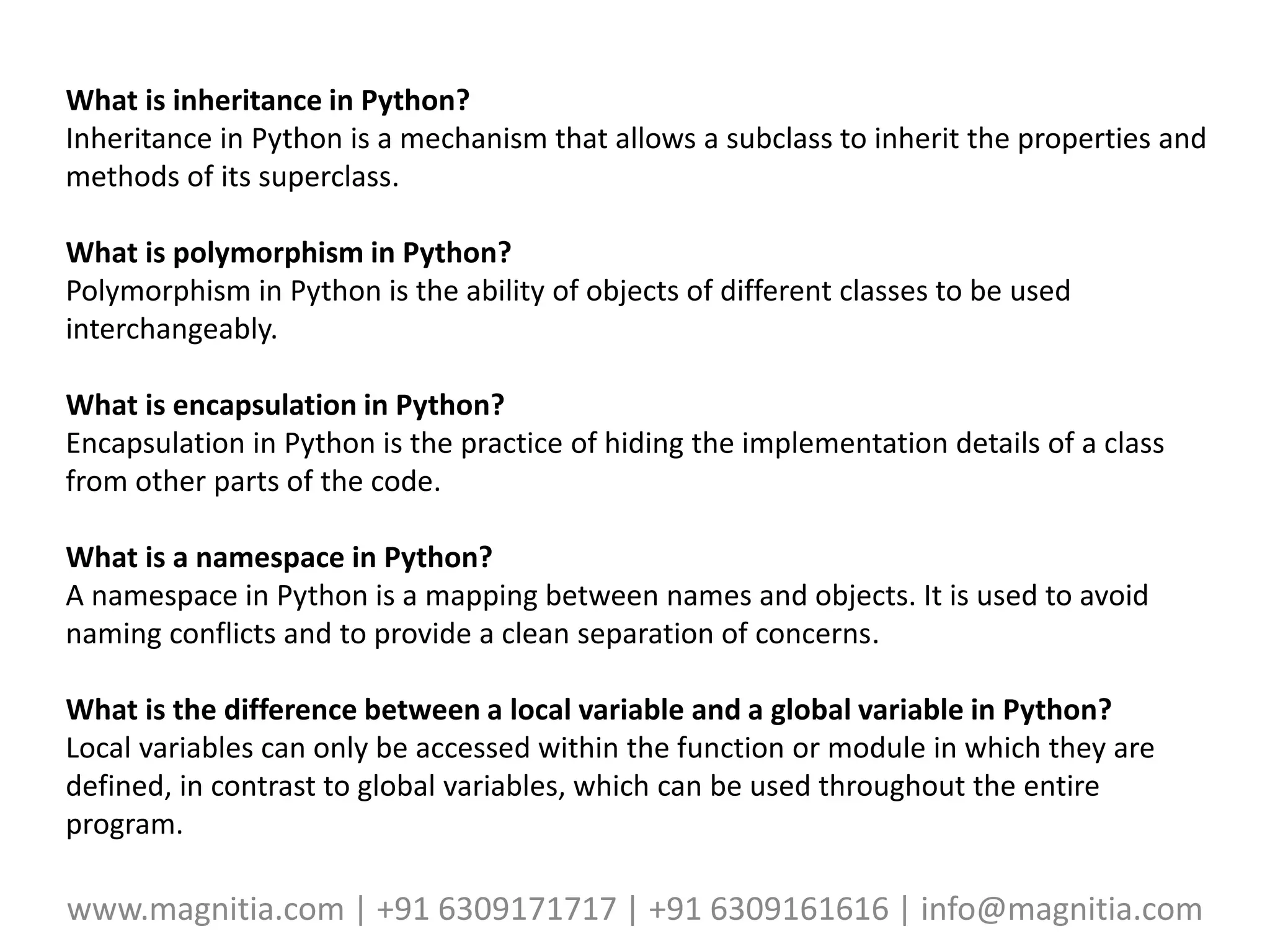 Top 20 Python Interview Questions And Answers 2023pptx Programming Languages Computing