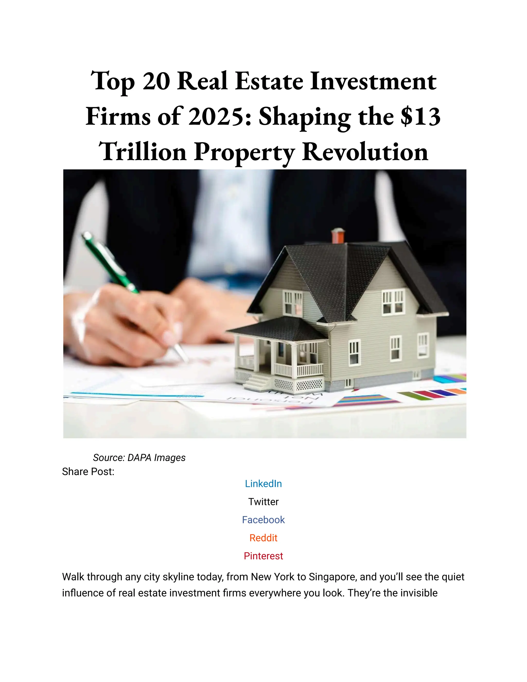 Top 20 Real Estate Investment Firms of 2025_ Shaping the $13 Trillion ...