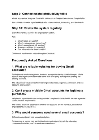 Top 20 Reliable Websites for Buying Gmail Accounts. | DOCX