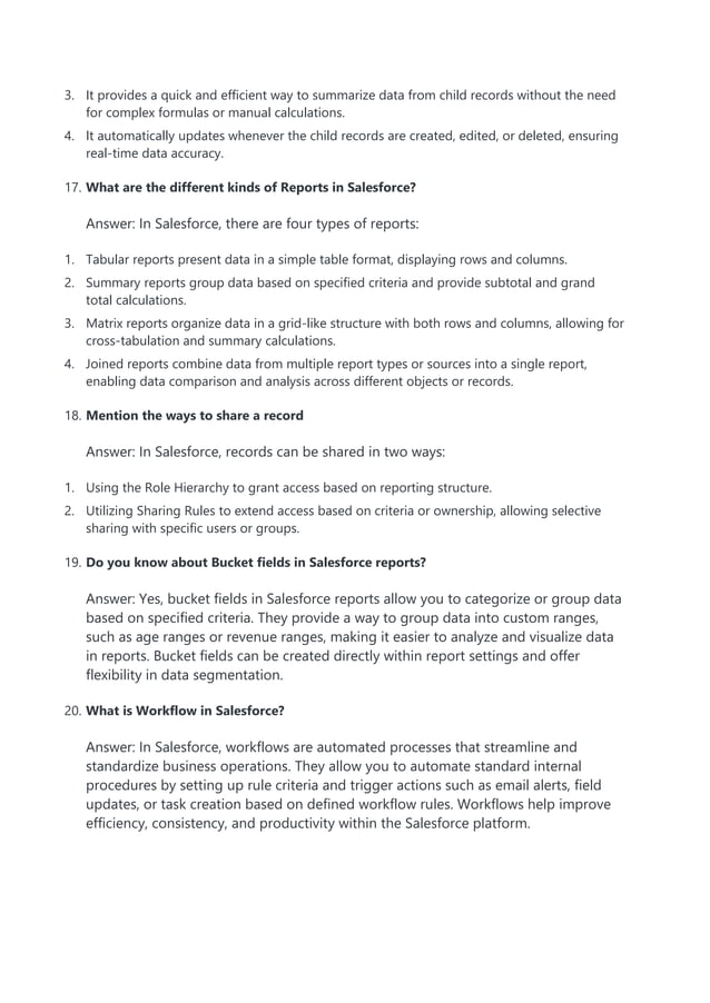 Top 20 Salesforce Admin Interview Questions and Answers in 2023.pdf | Operating Systems ...