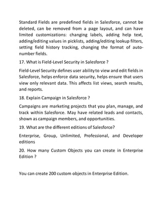Top20 sfdc interview questions and answers | DOCX
