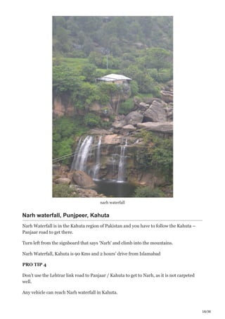 Top 20 waterfalls in pakistan and how to get there | PDF