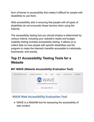 Top 21 Accessibility Testing Tools- Features, Pros, Cons & Price.pdf