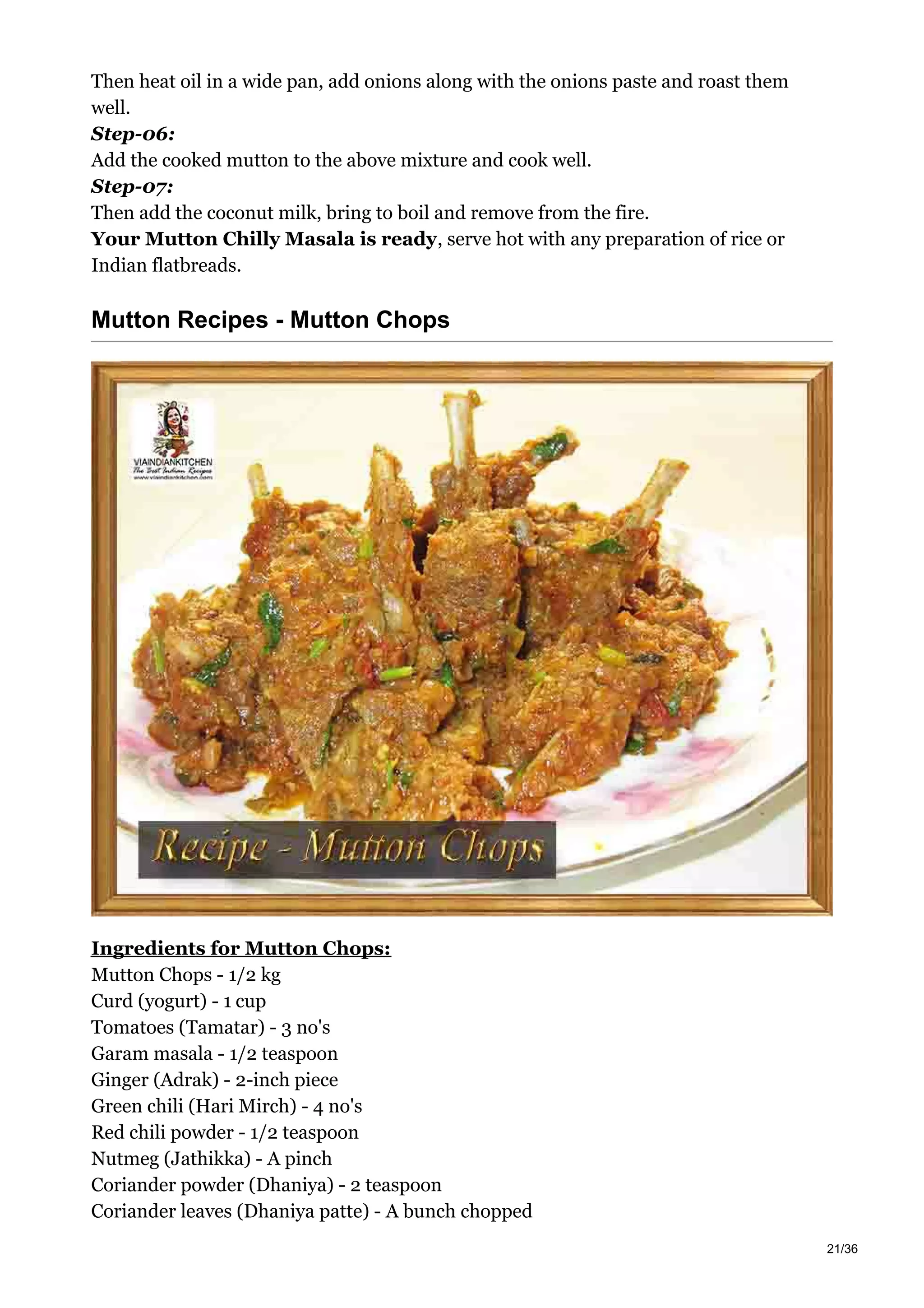 Top 22 healthy and traditional homemade mutton recipes | PDF