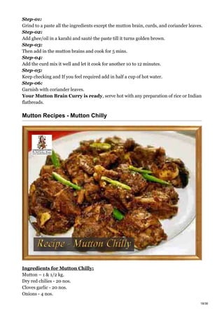 Top 22 healthy and traditional homemade mutton recipes | PDF