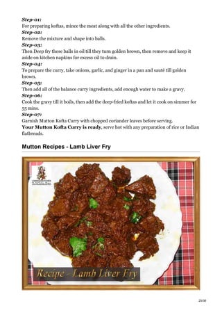 Top 22 healthy and traditional homemade mutton recipes | PDF