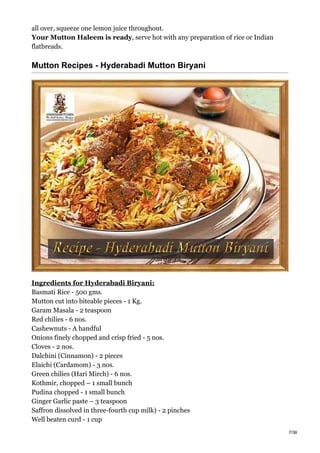 Top 22 healthy and traditional homemade mutton recipes | PDF