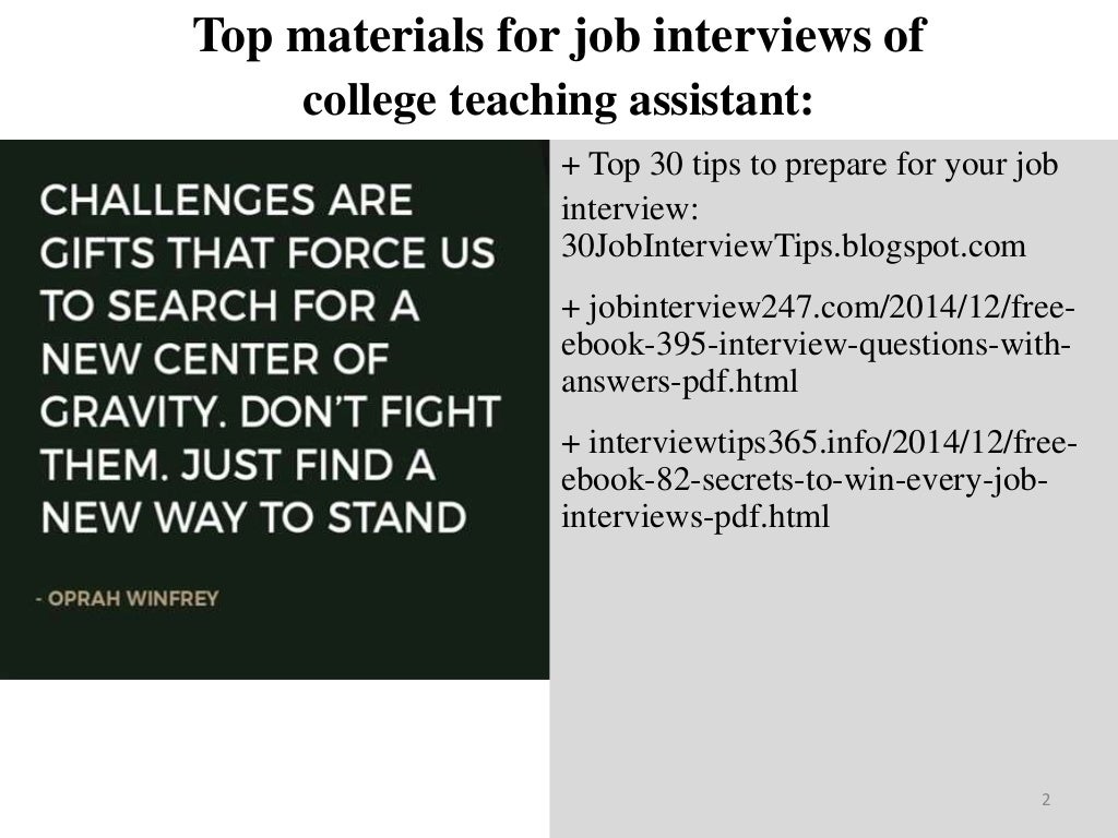 Top 25 College Teaching Assistant Interview Questions And Answers Pdf top-25-college-teaching-assistant-interview-questions-and-answers-pdf