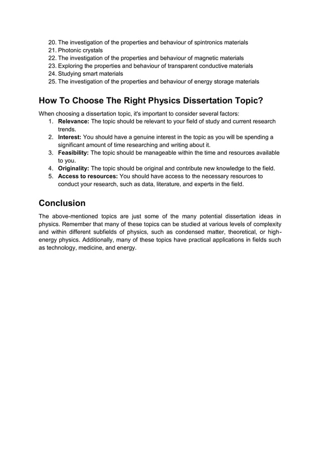 Top 25 Dissertation Ideas In Physics.pdf