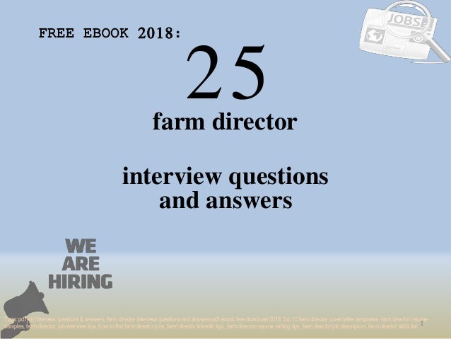 Top 25 farm director interview questions and answers pdf ebook free d…