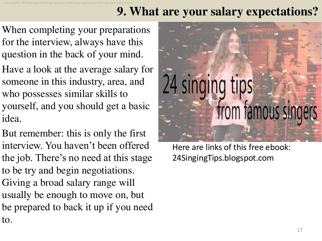 Top 25 Food And Beverage Director Interview Questions And Answers Pdf Ebook Free Download Top 25 Food And Beverage Director Interview Questions And Answers Pdf Ebook Free Download