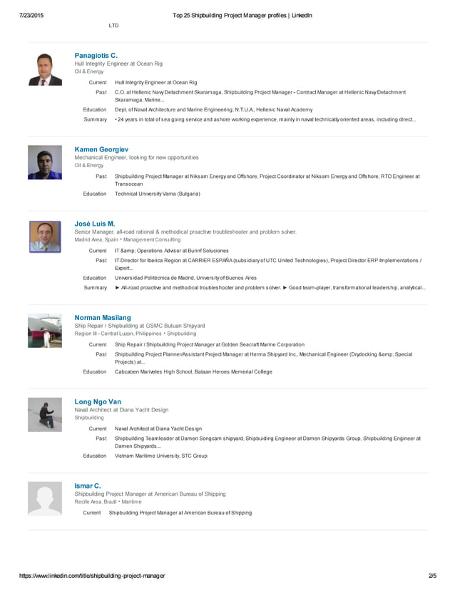 Top 25 shipbuilding project manager | PDF
