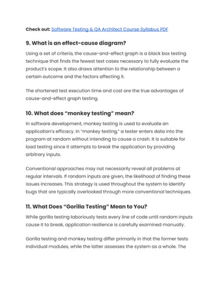 Software Testing and QA Interview Questions | PDF