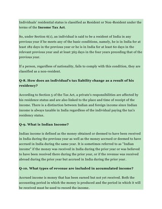 Get Income Tax Interview Question Answer | Academy Tax4wealth | PDF