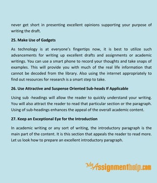 Top 30 ways for making your academic writing remarkable | PDF