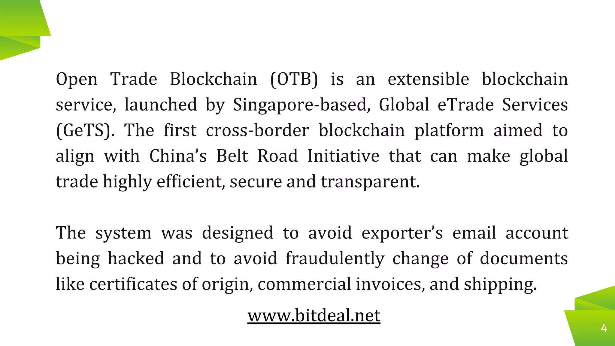 Top 3 blockchain based projects in singapore | PPT