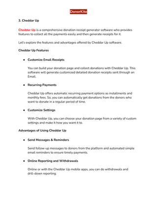 Donation Receipt Generator Software: Top 3 Used By Nonprofits | PDF